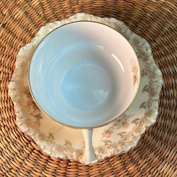 Vintage | Dining | Vintage Old Ivory Silesia Floral Regal Tea Cup And Saucer | Poshmark